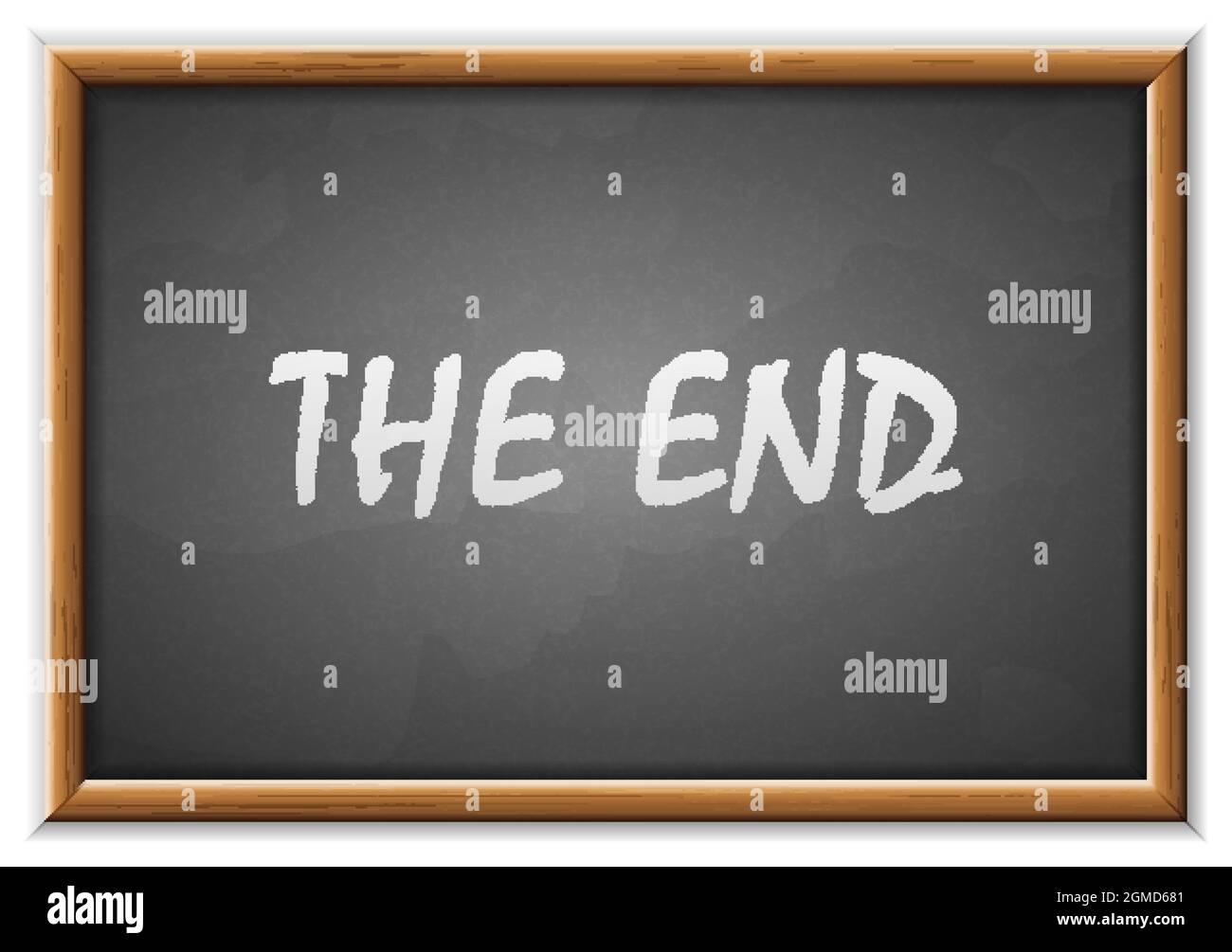 The end written on a blackboard. Vector illustration Stock Vector Image ...