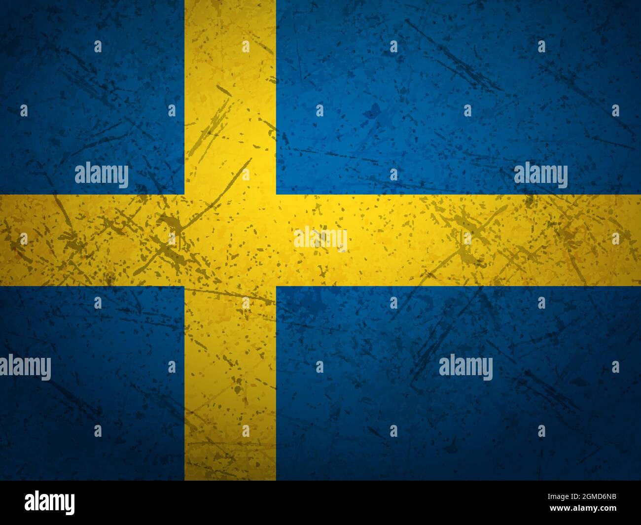 Grunge Sweden flag textured background. Vector illustration Stock ...