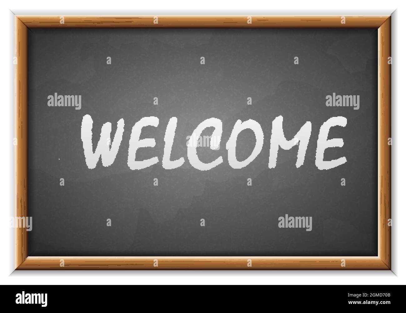 Welcome written on a blackboard. Vector illustration Stock Vector Image ...