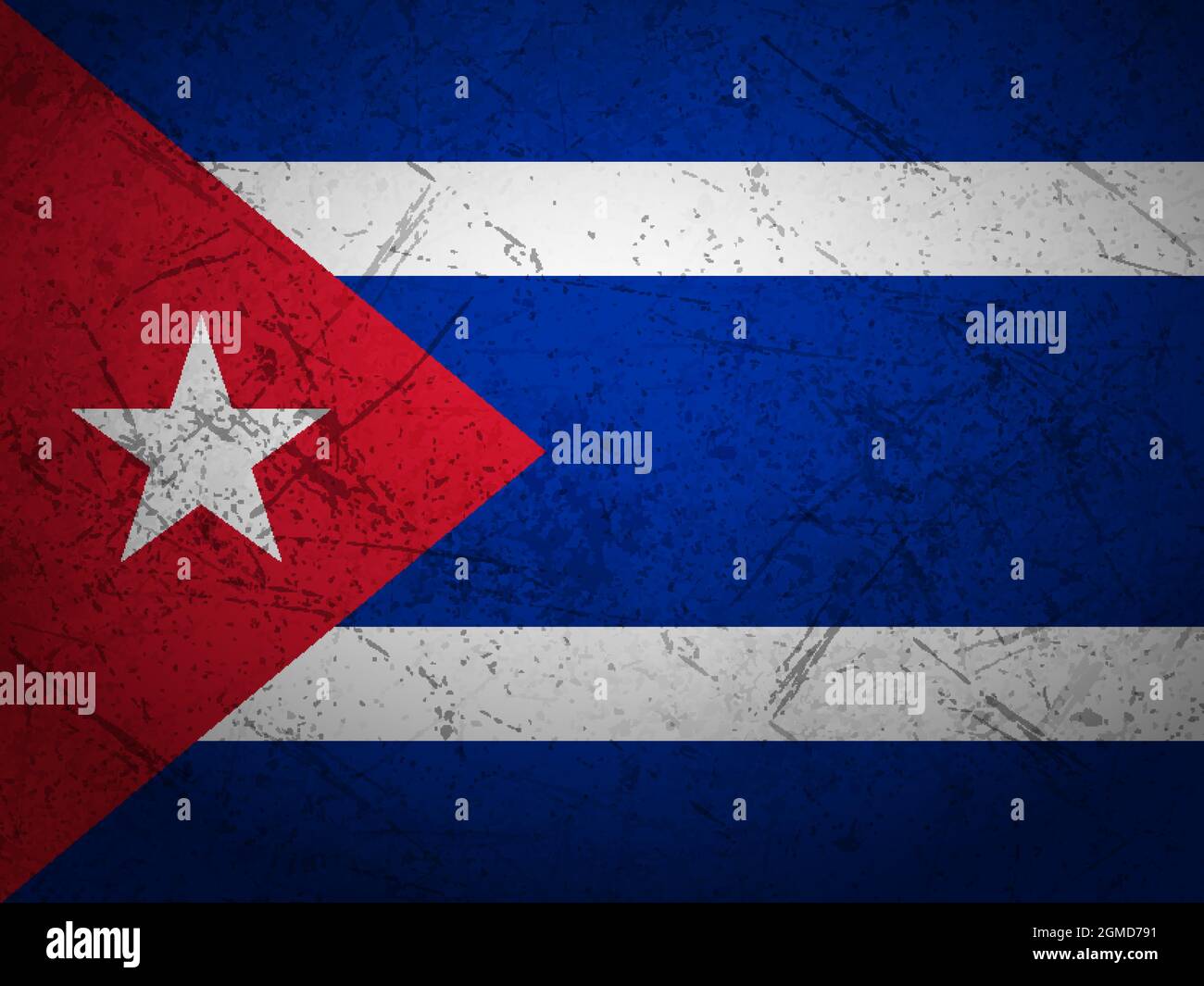Grunge Cuba flag textured background. Vector illustration Stock Vector ...
