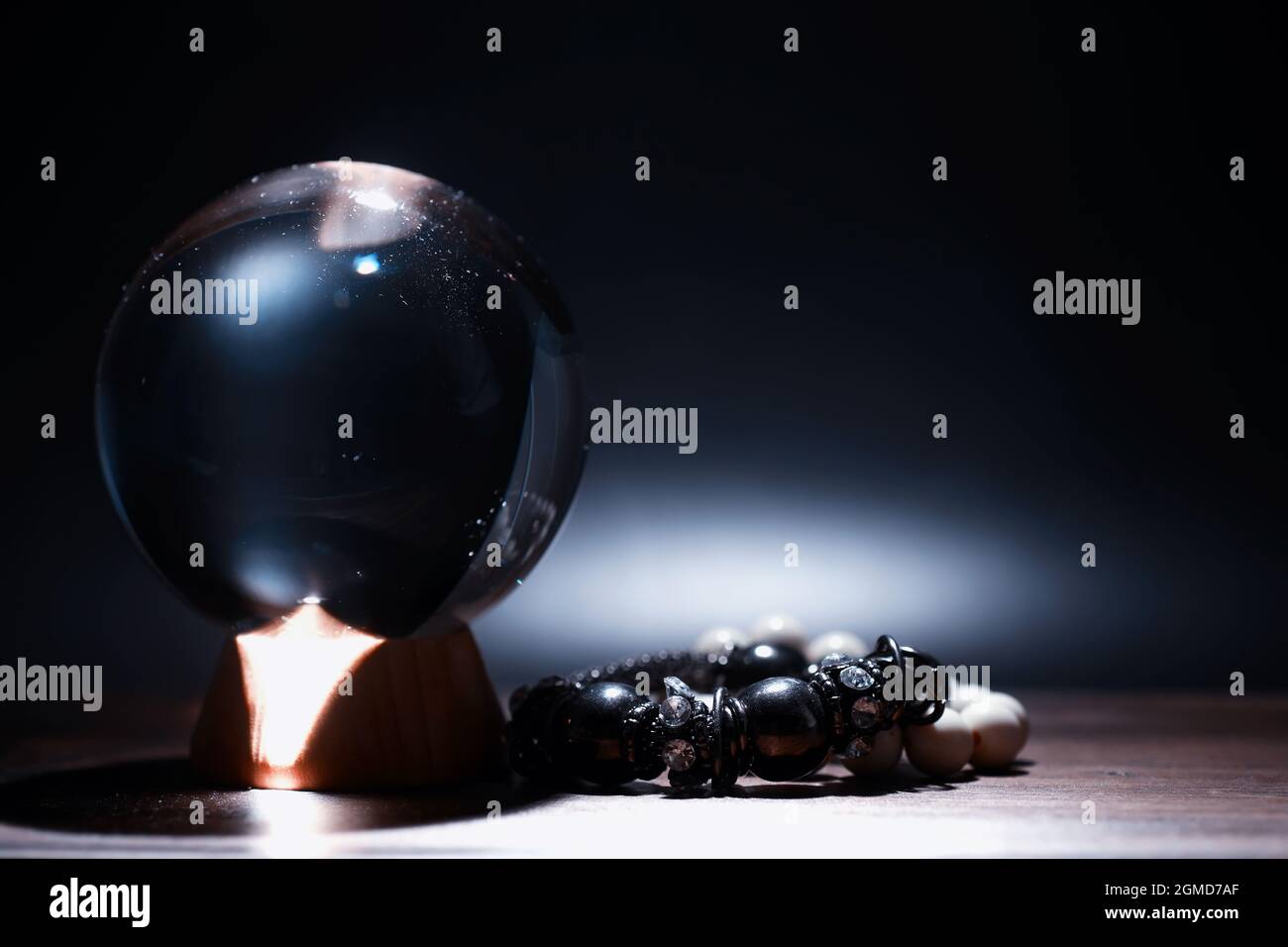 Crystal ball predict the fate. Guessing for the future Stock Photo - Alamy