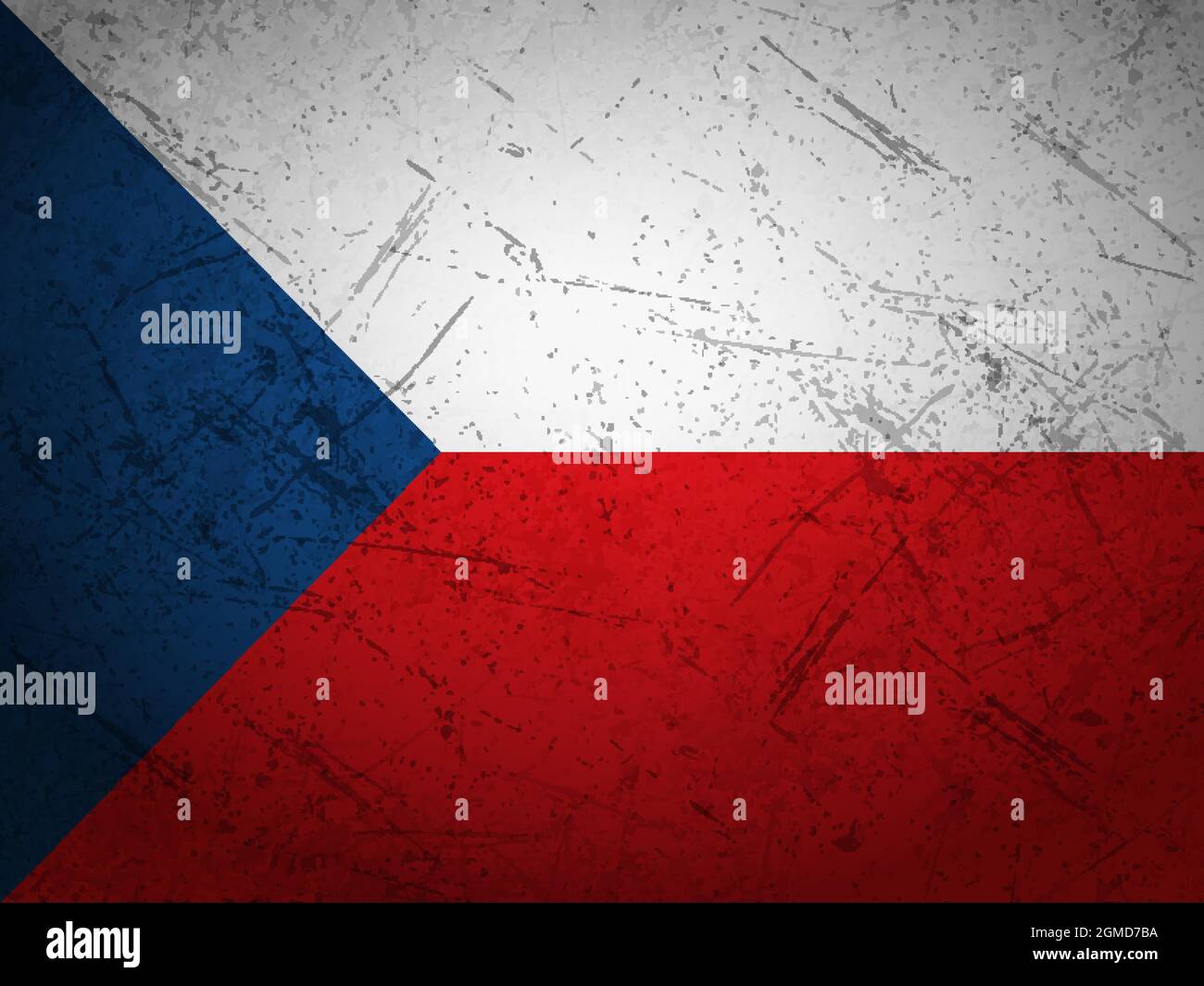 Grunge Czech Republic flag textured background. Vector illustration ...
