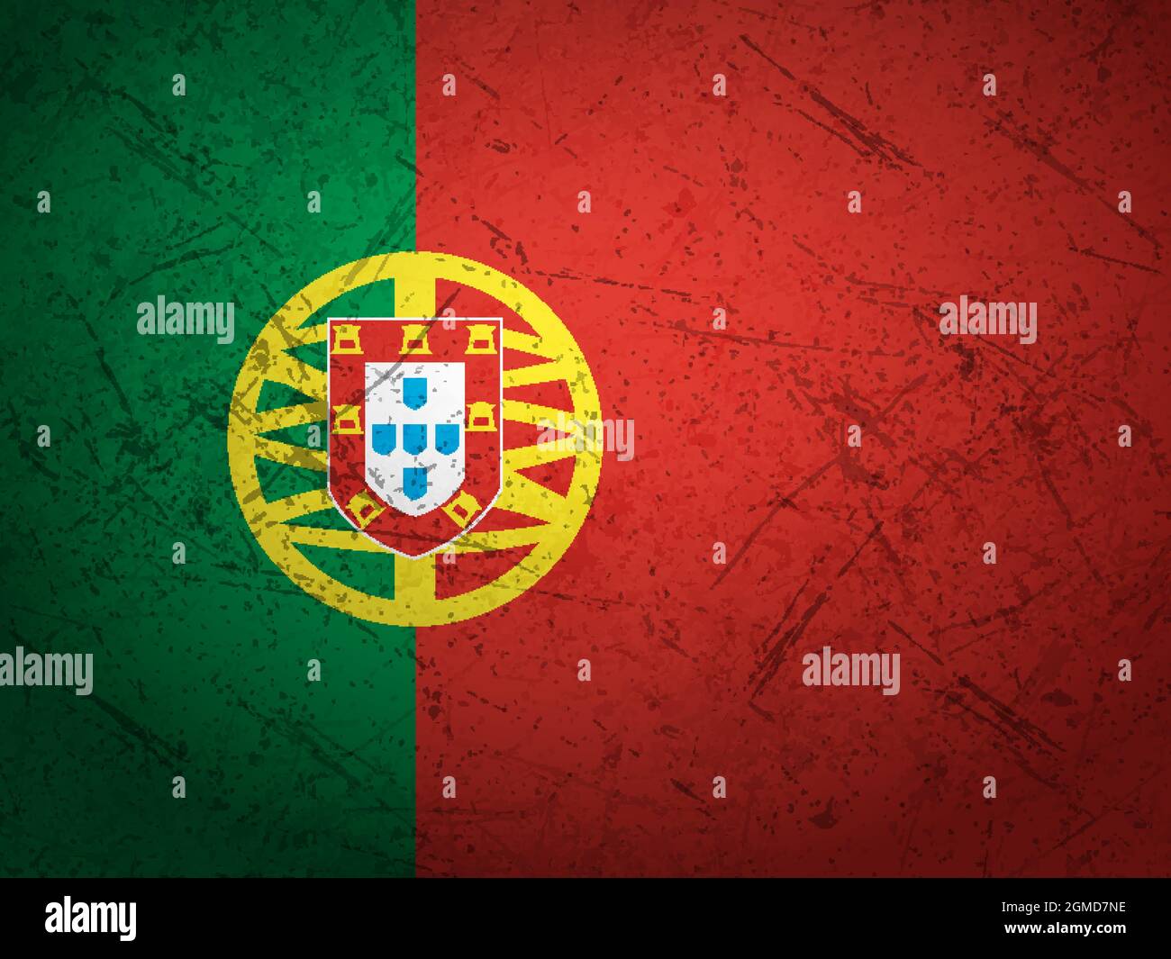 Grunge Portugal flag textured background. Vector illustration Stock ...