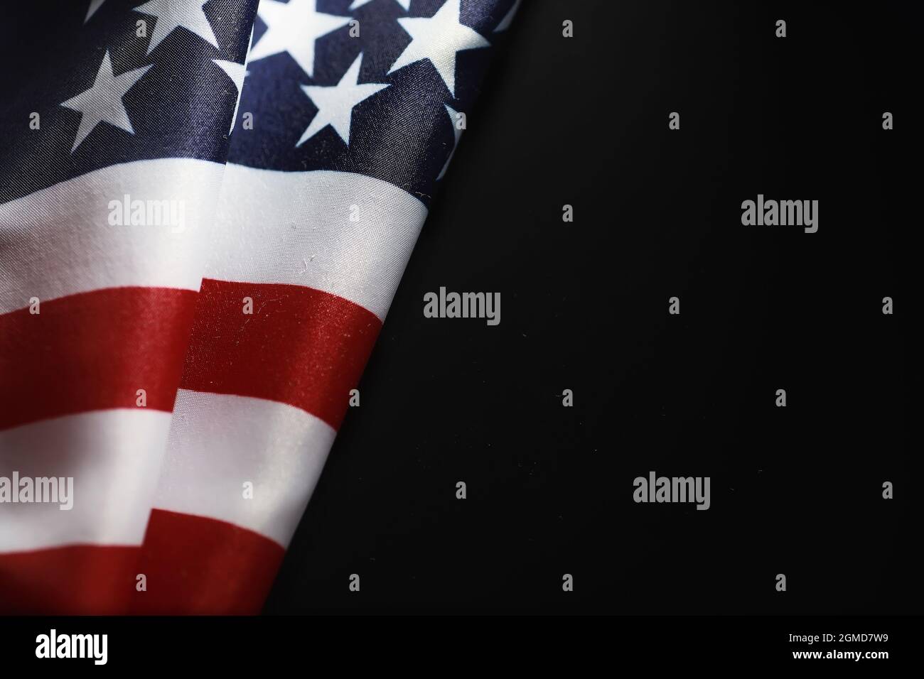 American flag on a mirror background. Symbol of the United States of ...