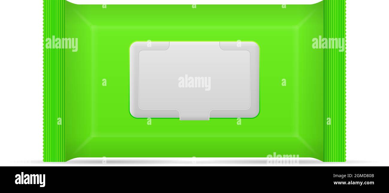 Wet wipes package on a white background. Vector illustration Stock ...