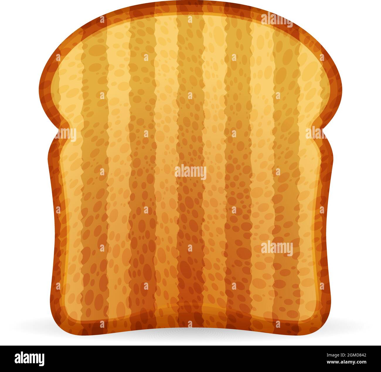 Bread toast on a white background. Vector illustration Stock Vector ...