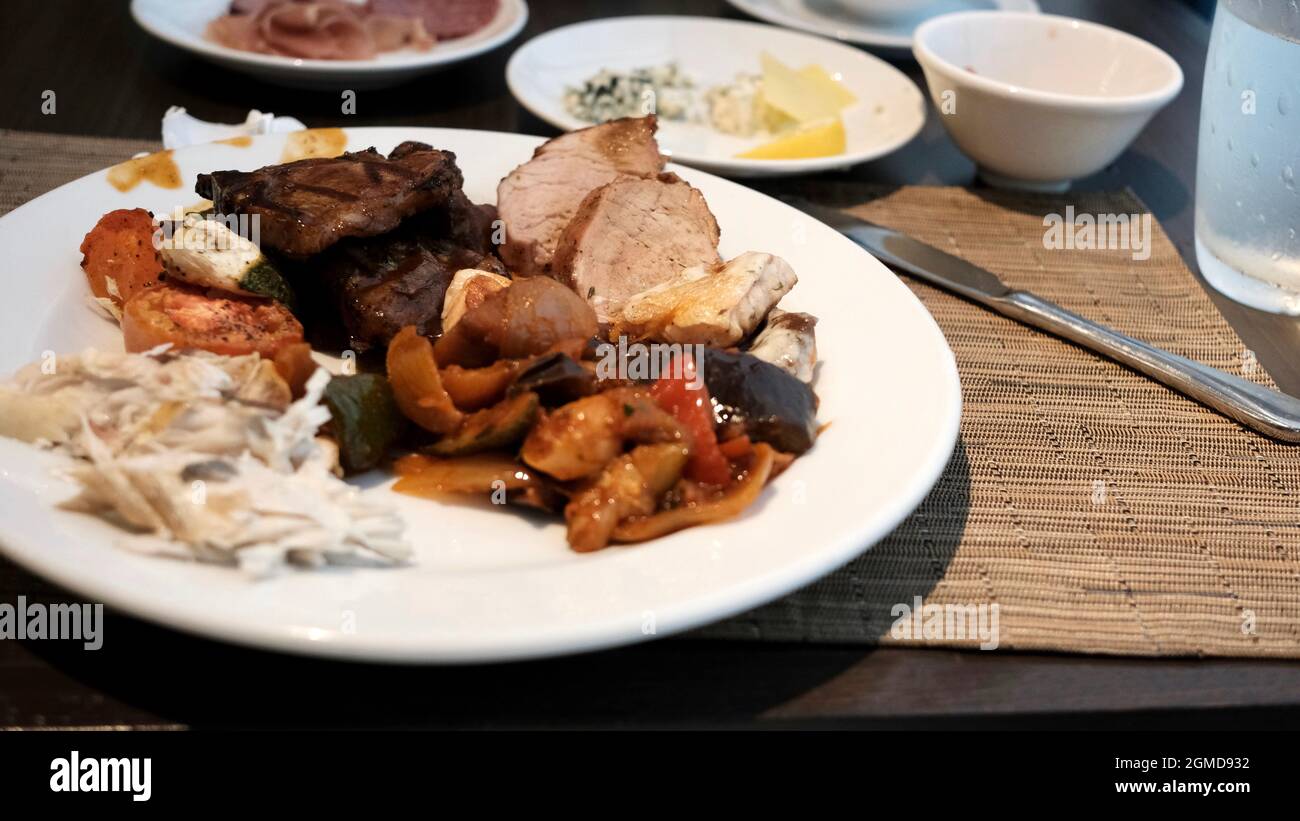 Buffett food plate hi-res stock photography and images - Alamy