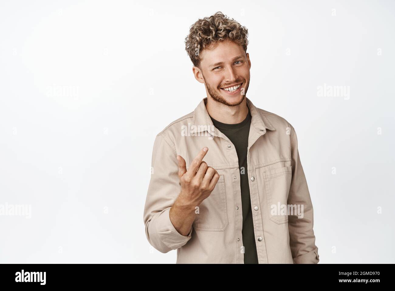 Asking to come closer hi-res stock photography and images - Alamy