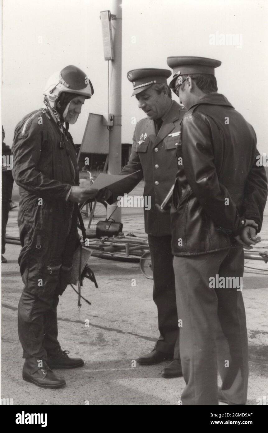 MIG-29 pilot get instructions from the Military officers at the Air ...