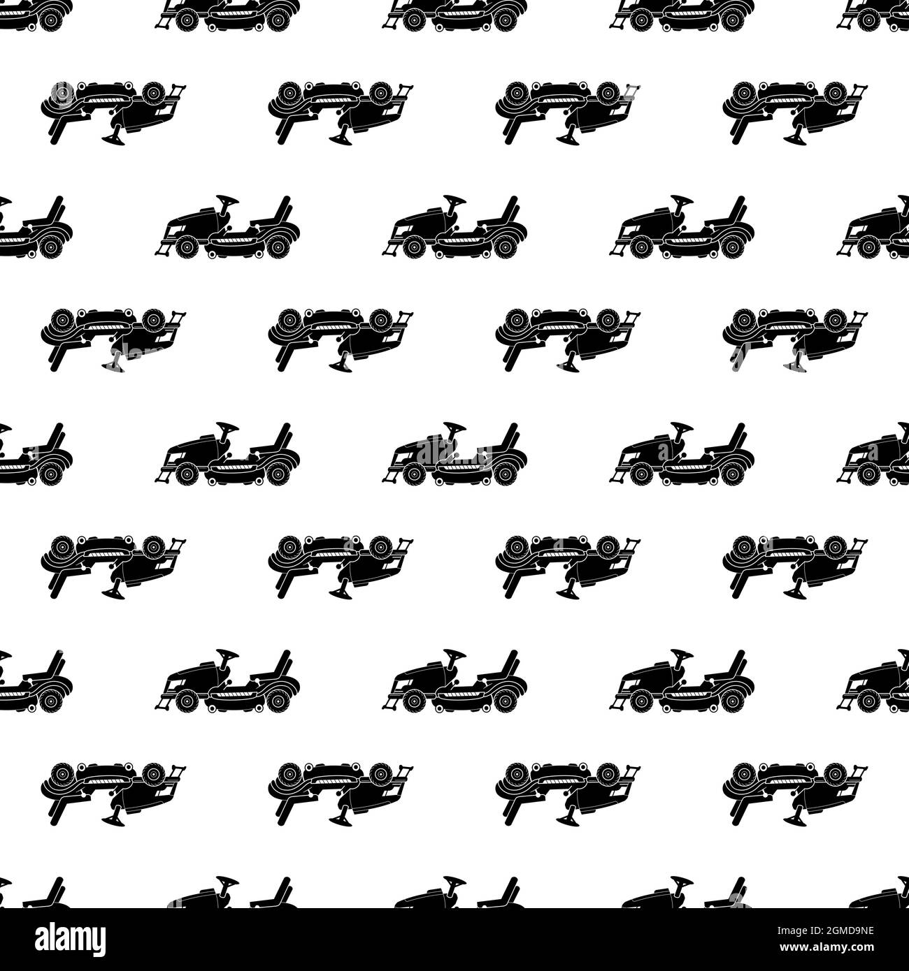 Tractor lawn mower pattern seamless background texture repeat wallpaper ...