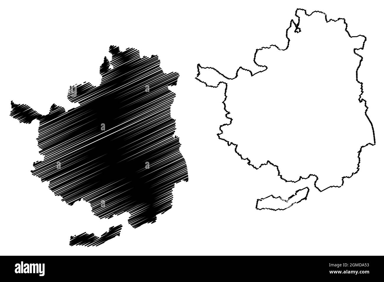 Bastar district (Chhattisgarh State, division, Republic of India) map ...