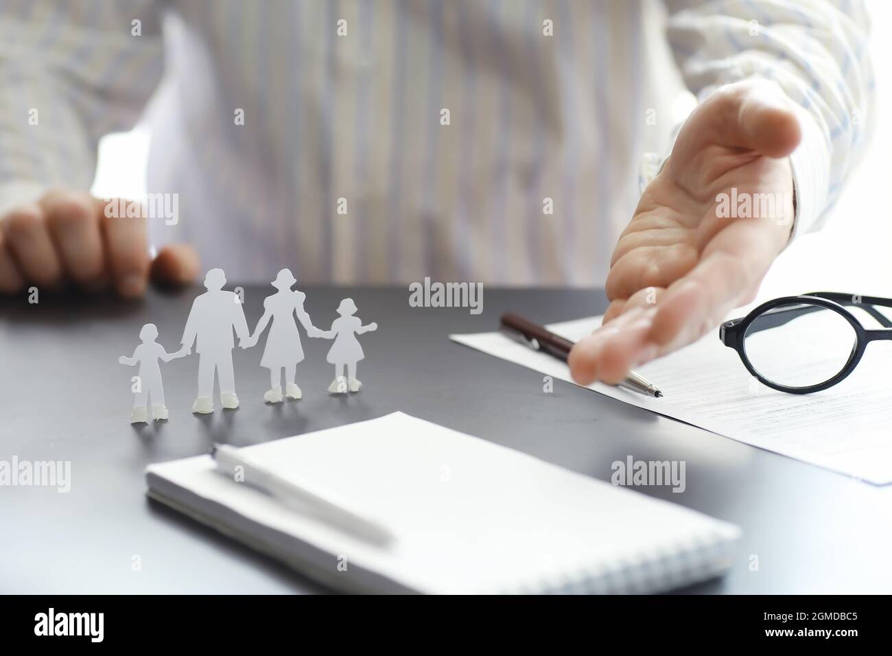 Insurance collateral concept. Life and property insurance. A ...