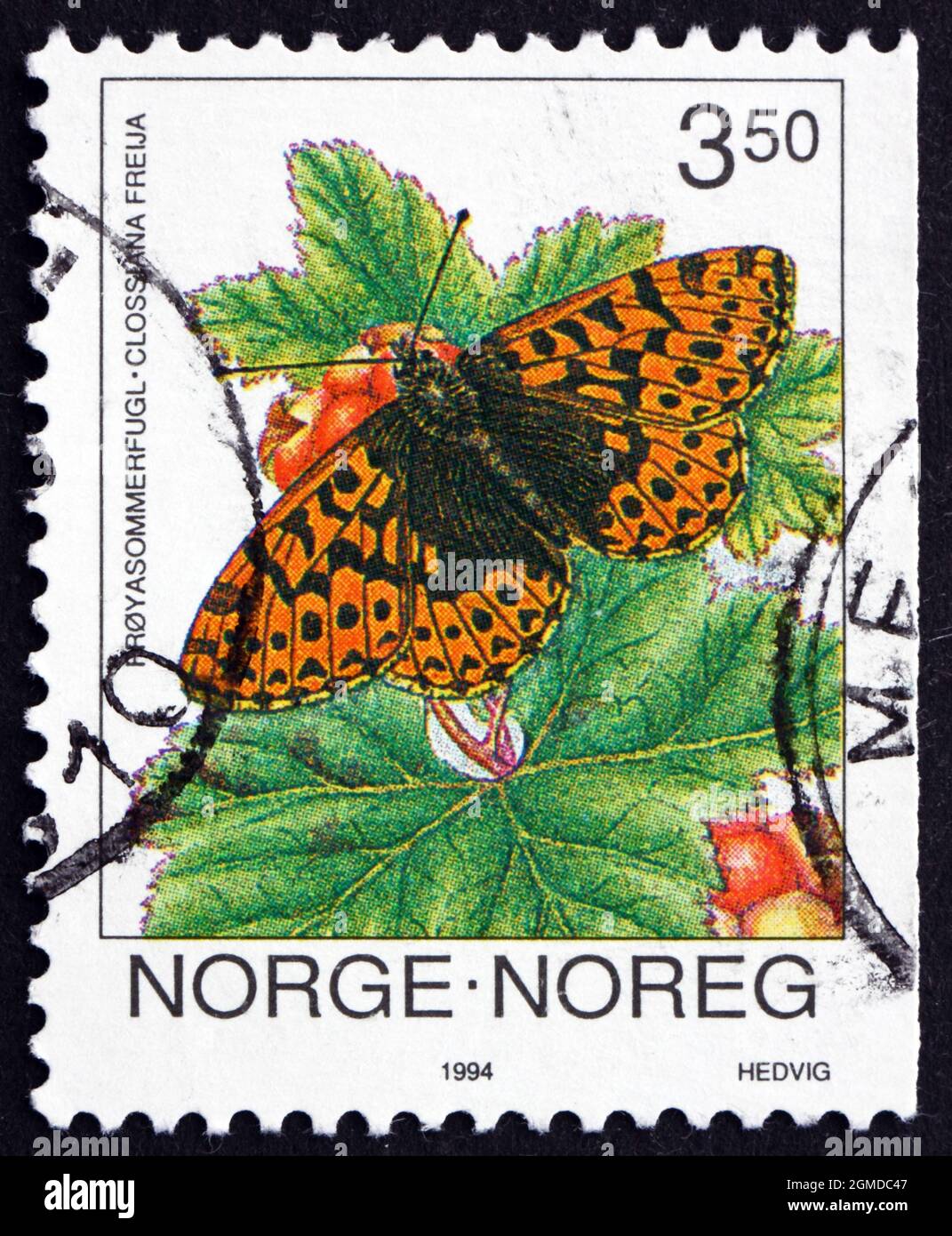 NORWAY - CIRCA 1994: a stamp printed in the Norway shows Freija ...