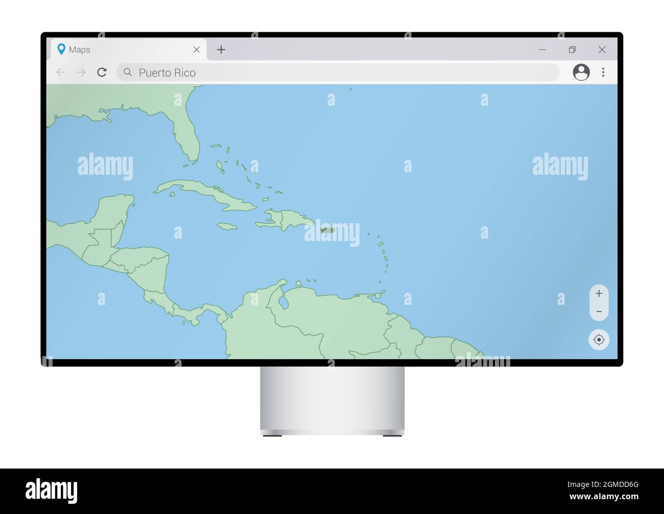 Puerto Rico Island Map Stock Vector Images - Alamy