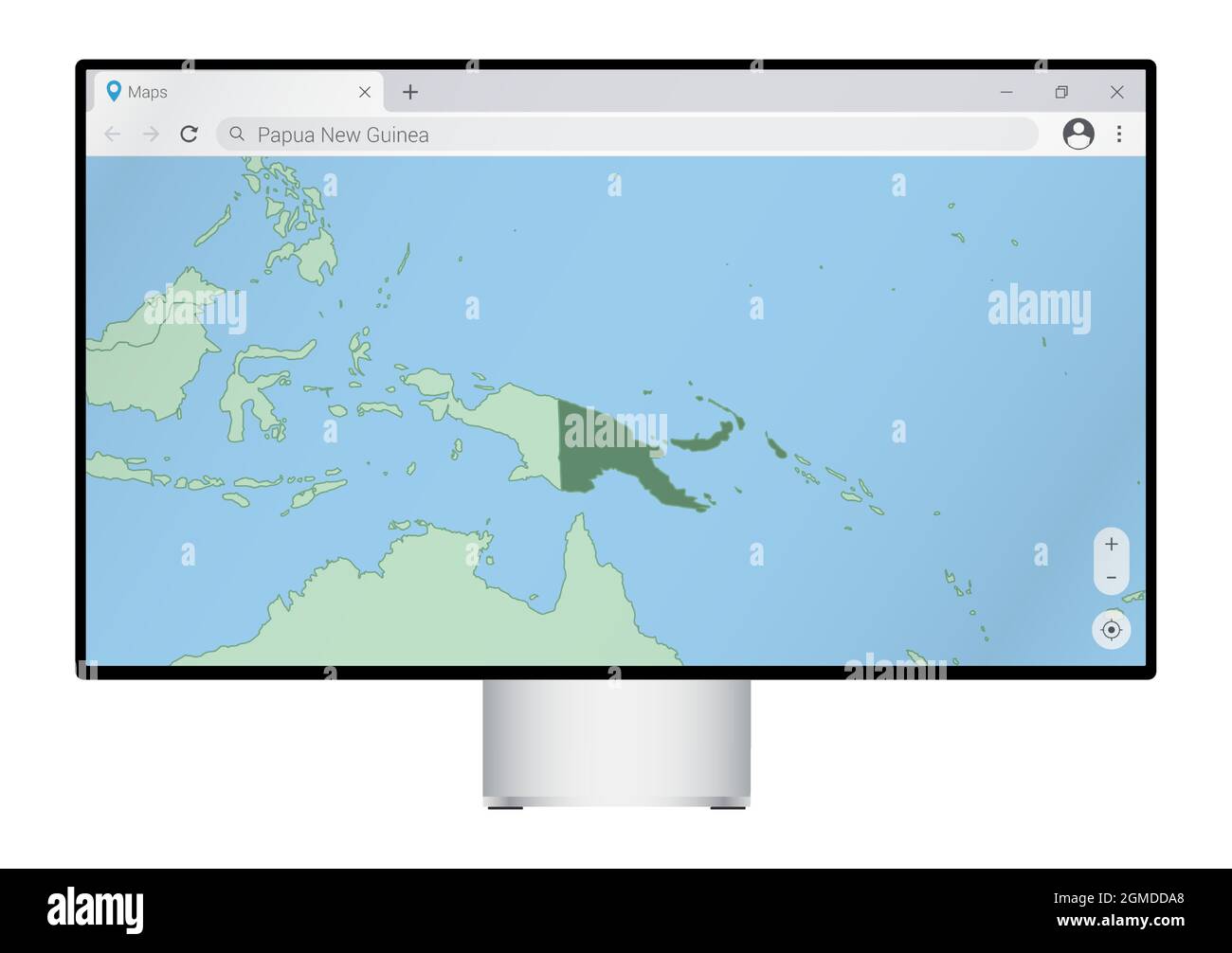 Map view papua new Cut Out Stock Images & Pictures - Alamy