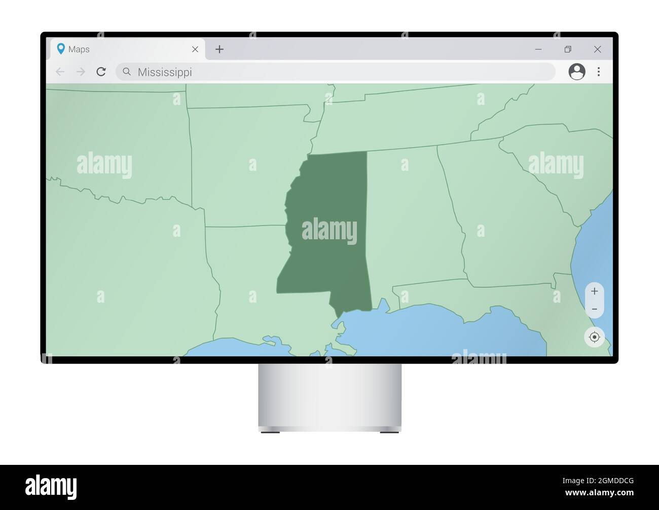 Gps map screen us Cut Out Stock Images & Pictures - Alamy