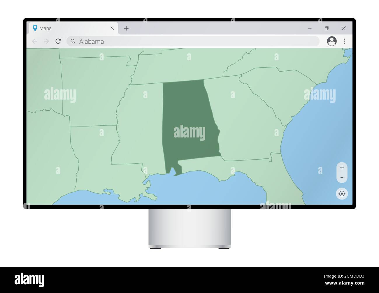 Gps map screen us Cut Out Stock Images & Pictures - Alamy