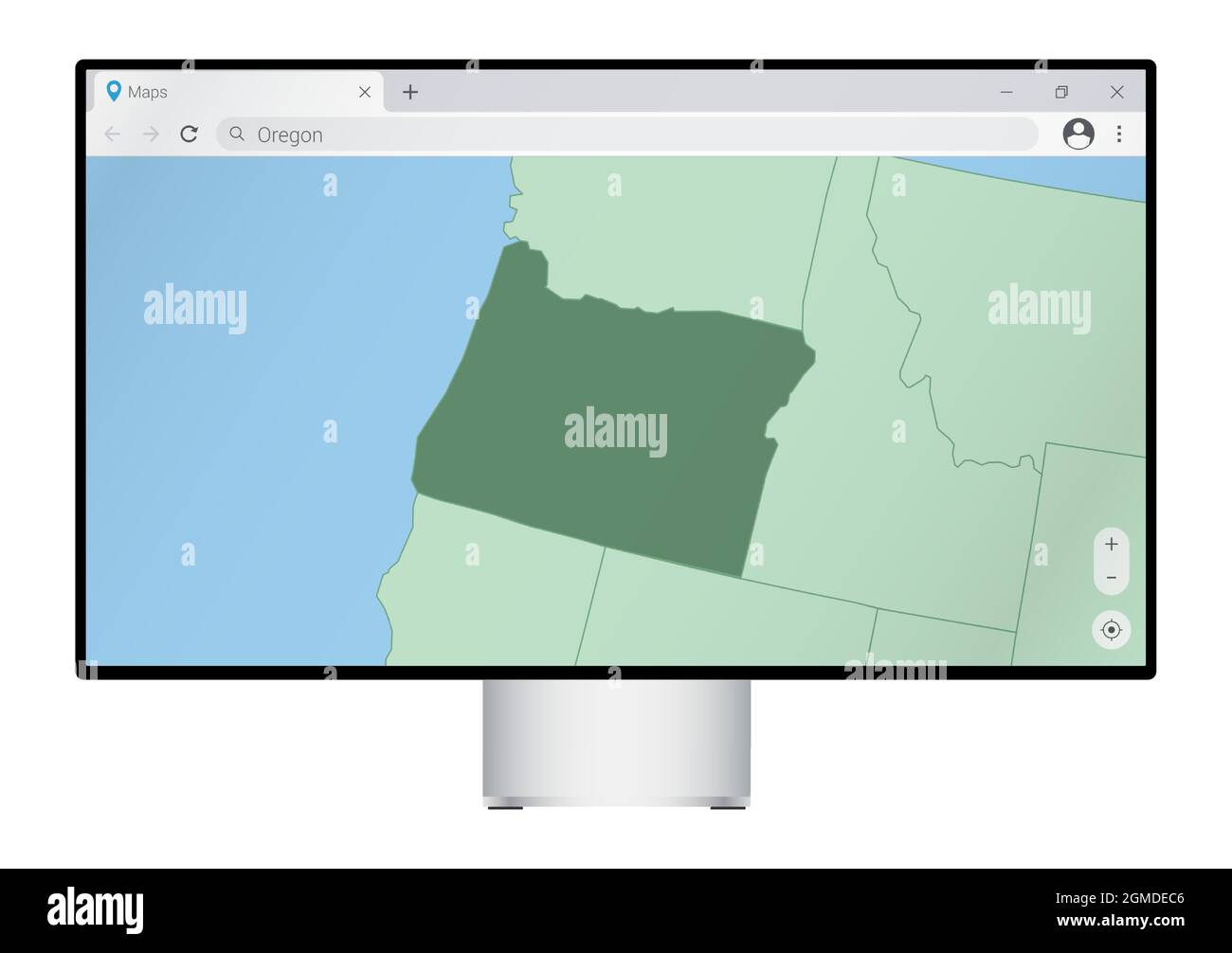 Oregon country route map hi-res stock photography and images - Alamy