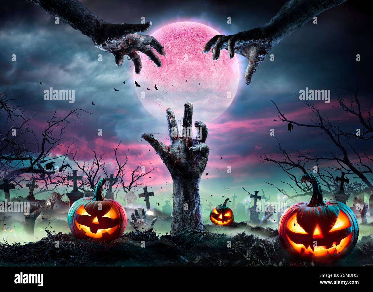 Zombie Graveyard Background