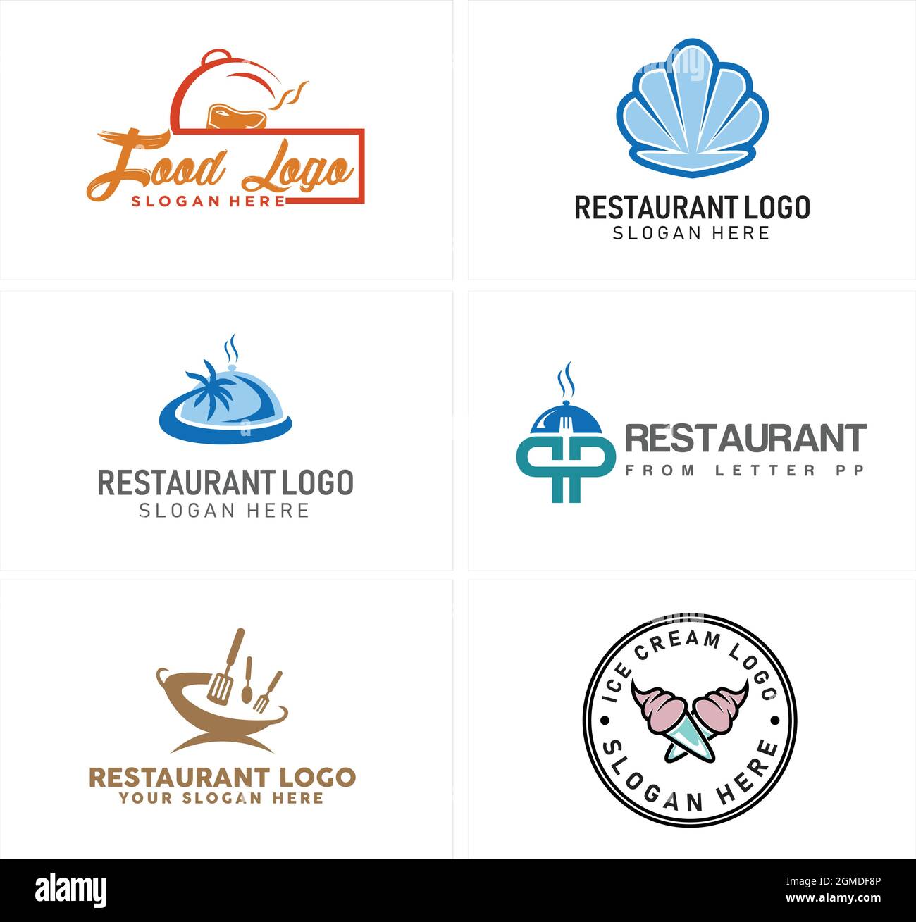 a set food restaurant logo design Stock Vector Image & Art - Alamy