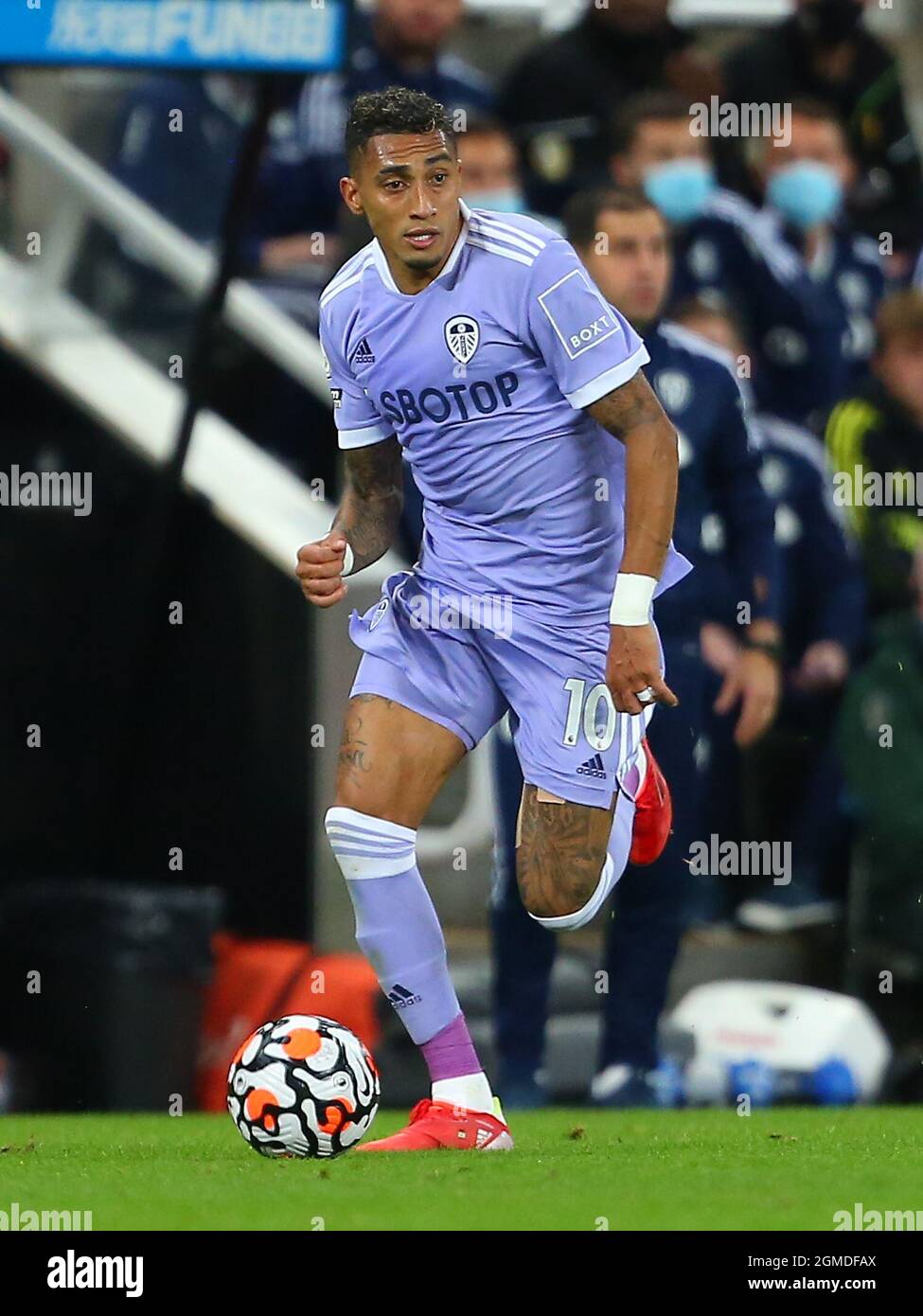 NEWCASTLE UPON TYNE, ENGLAND - SEPTEMBER 17: Raphinha of Leeds United ...