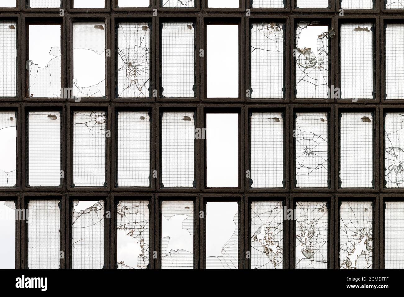 Abstract background. Window with broken glass Stock Photo - Alamy