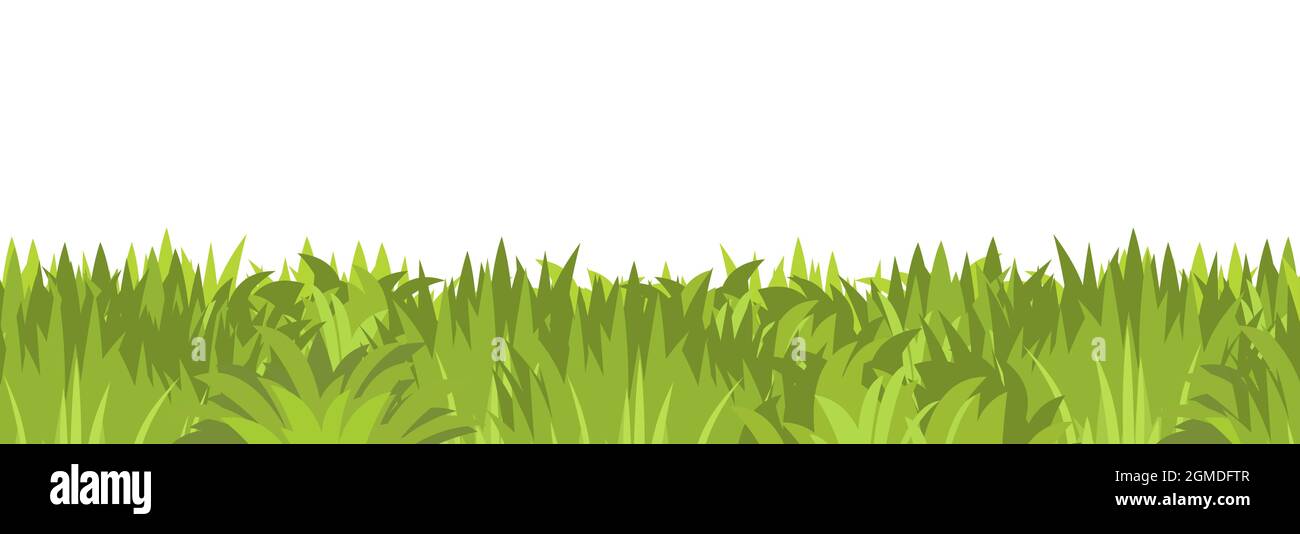 Lawn. Seamless illustration. Grass close-up. Green summer landscape ...