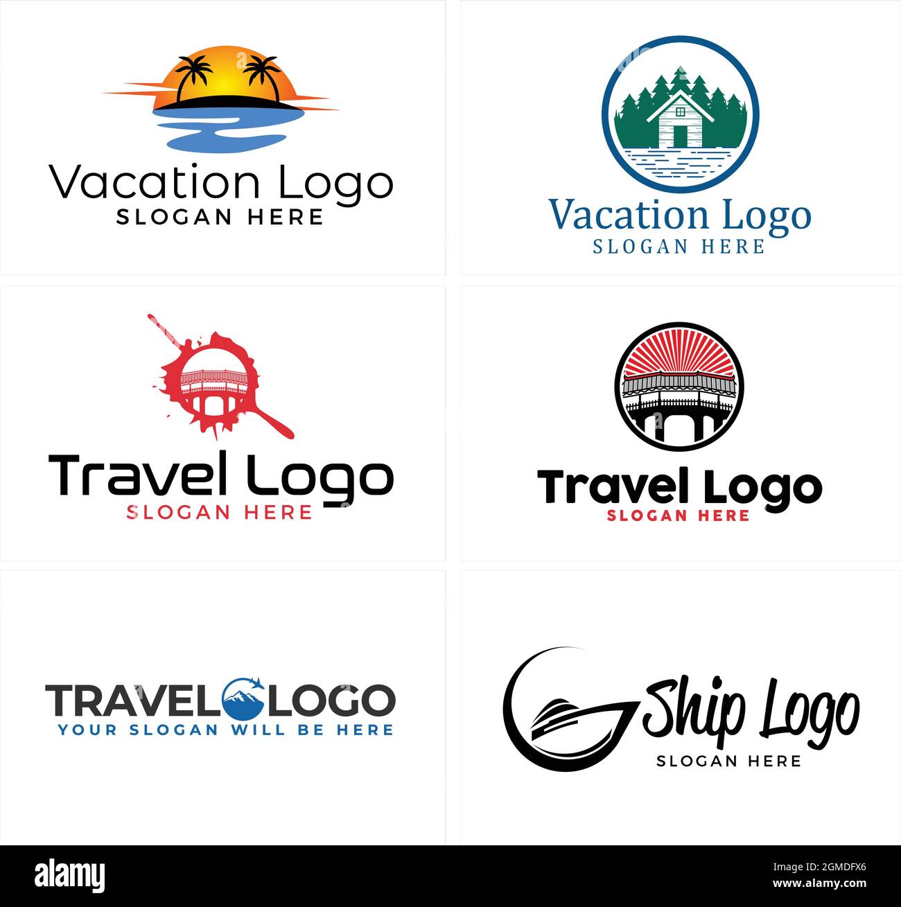 A set of travel vacation logo design Stock Vector Image & Art - Alamy