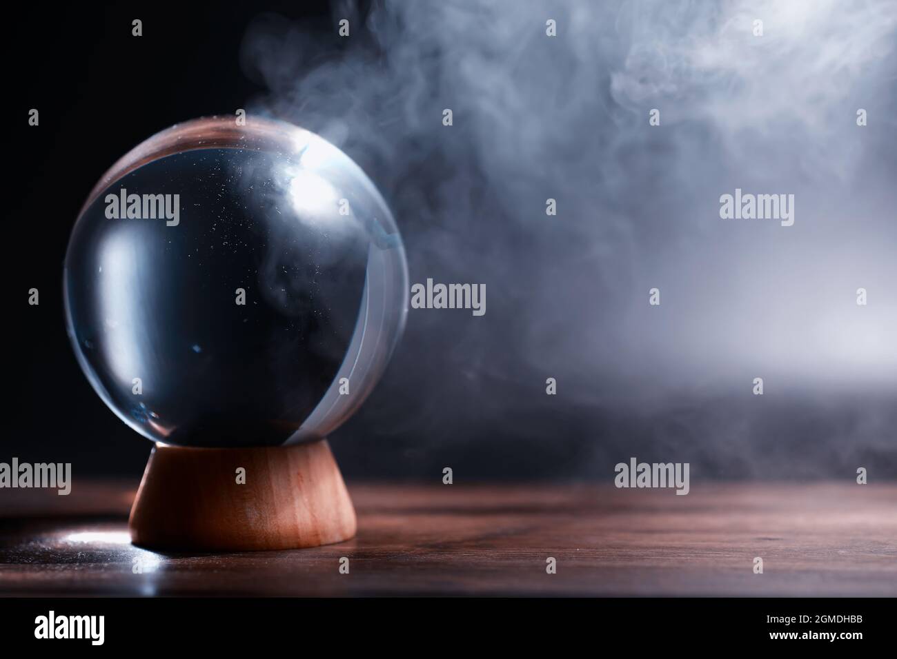 Crystal ball predict the fate. Guessing for the future Stock Photo - Alamy