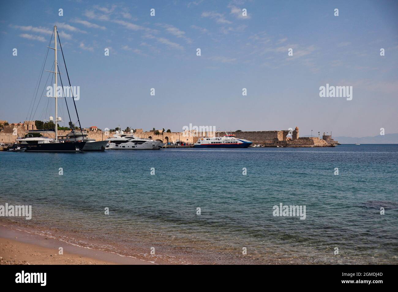 Rhodos greek port hi-res stock photography and images - Alamy