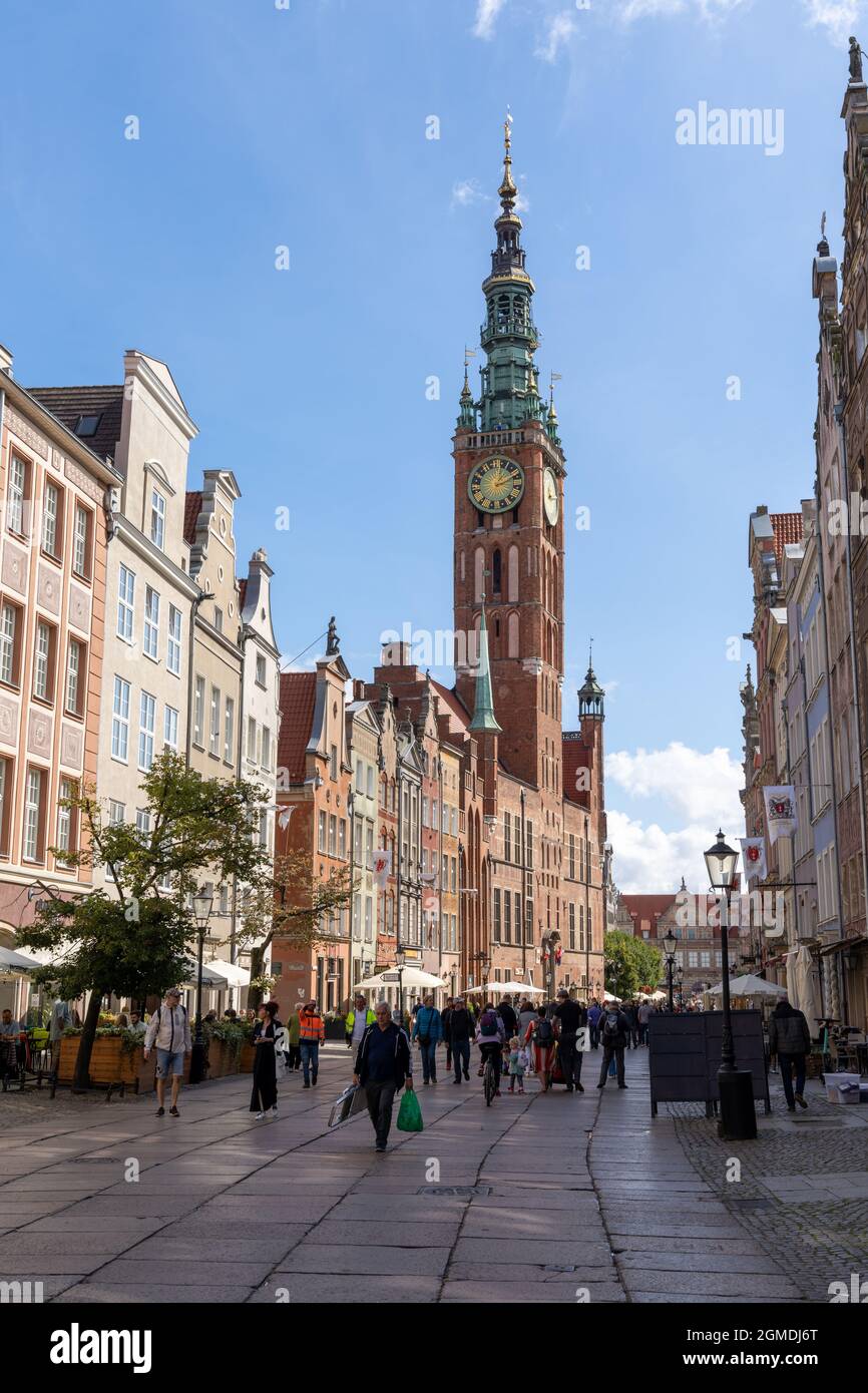 Danzig, Poland - 2 September, 2021: tourists enjoy a visit to the ...