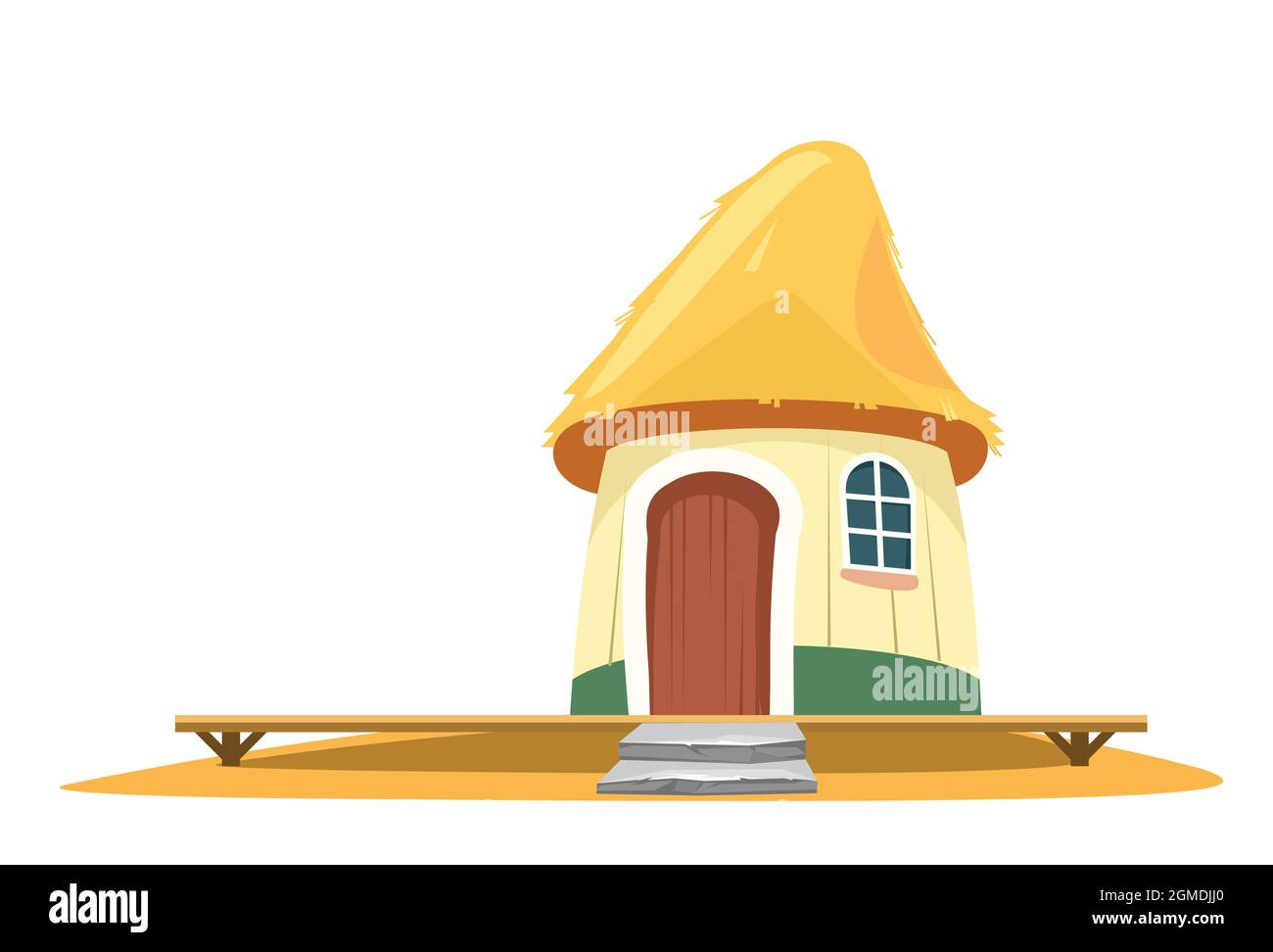 Wooden house in sunny Stock Vector Images - Alamy