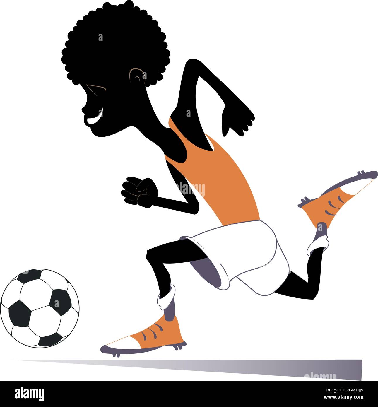 Football Player Kicking Clipart Black