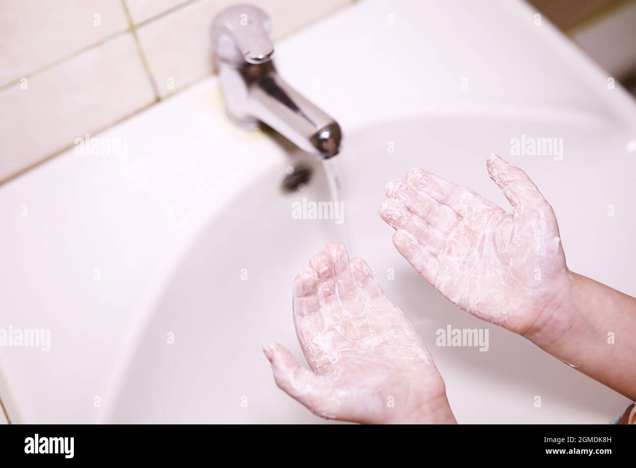 Hygiene rules. Hand washing before meals. Antibacterial treatment hands ...
