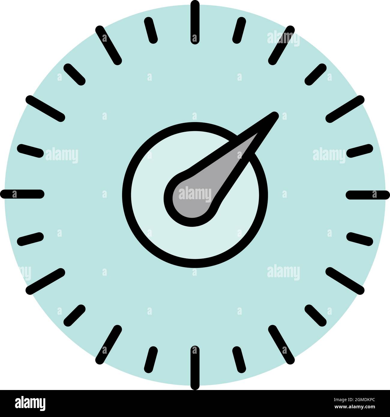 Arrow speedometer icon. Outline arrow speedometer vector icon color ...