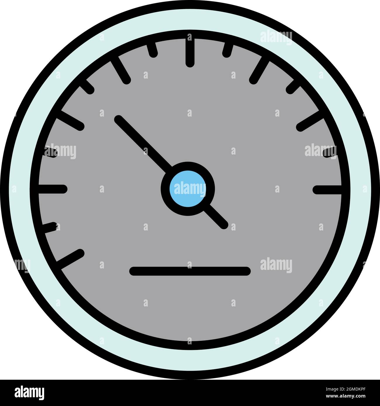 Race speedometer icon. Outline race speedometer vector icon color flat ...