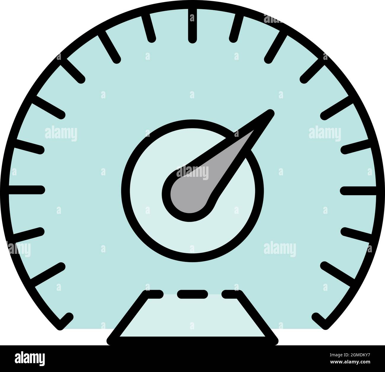 Km per hour speedometer icon. Outline km per hour speedometer vector ...