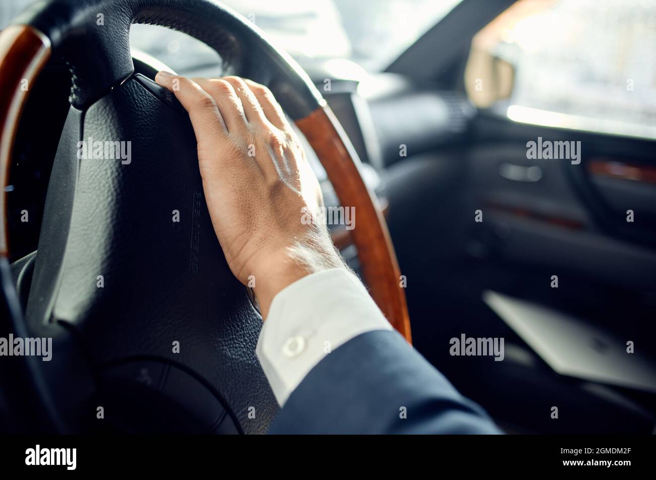 businessmen official passenger driver road service Stock Photo - Alamy