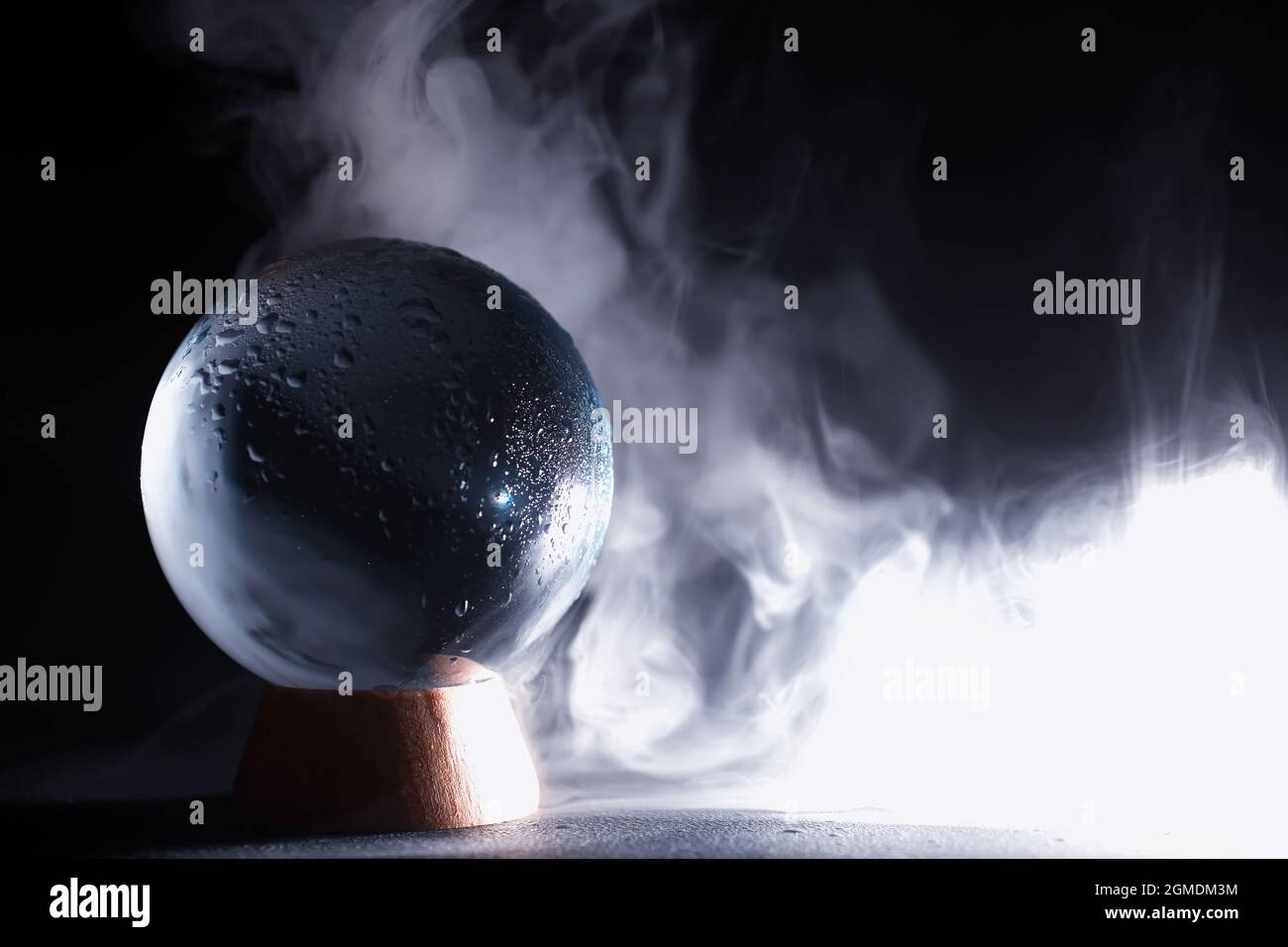 Crystal ball predict the fate. Guessing for the future Stock Photo - Alamy