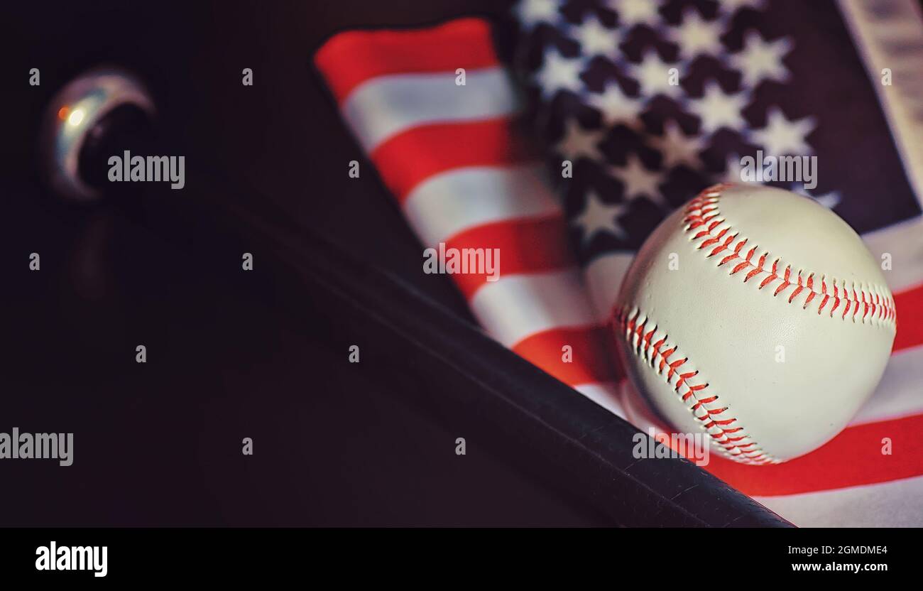 American traditional sports game. Baseball. Concept. Baseball ball and ...