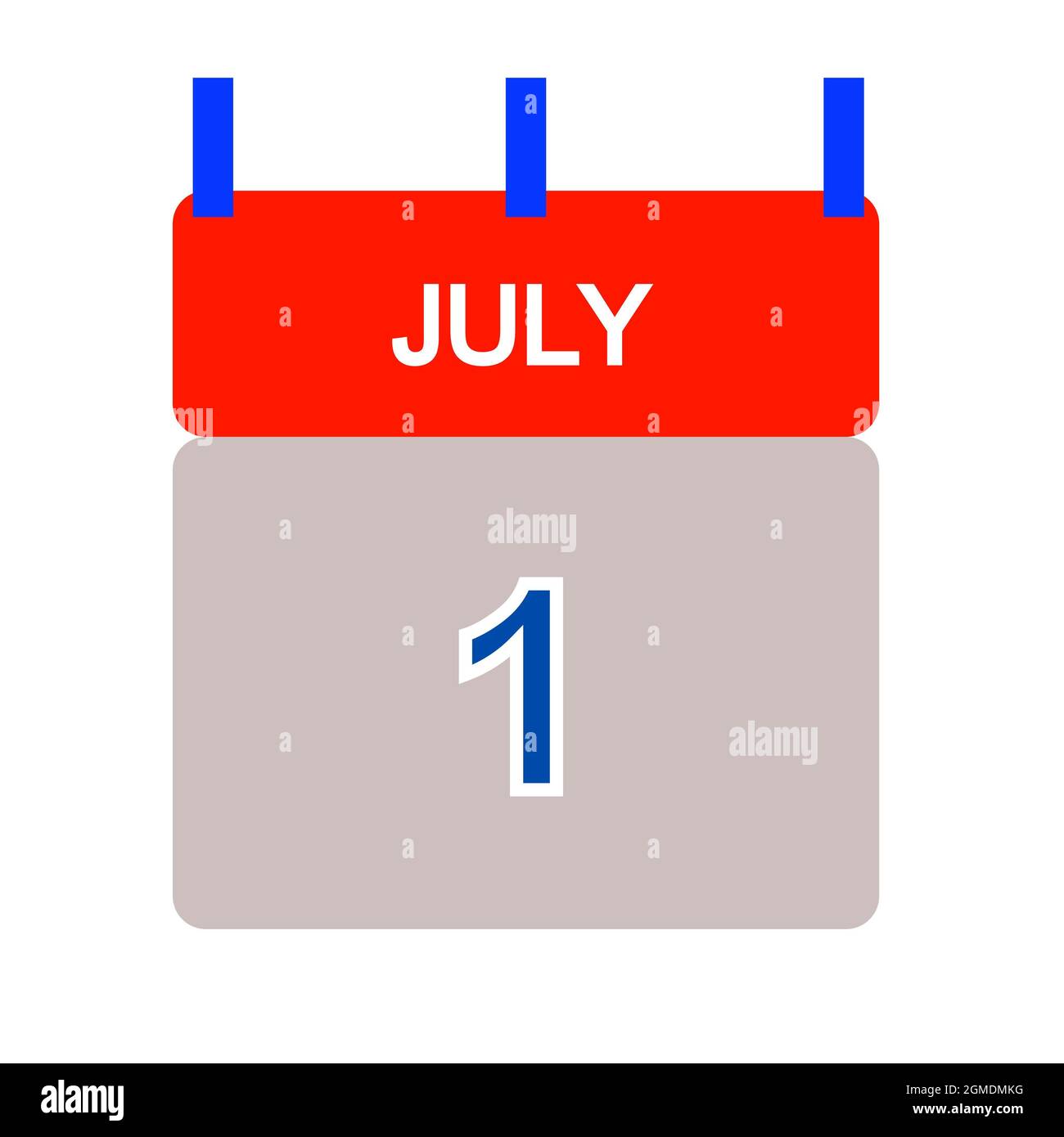 calendar tab with July 1 - illustration Stock Photo - Alamy