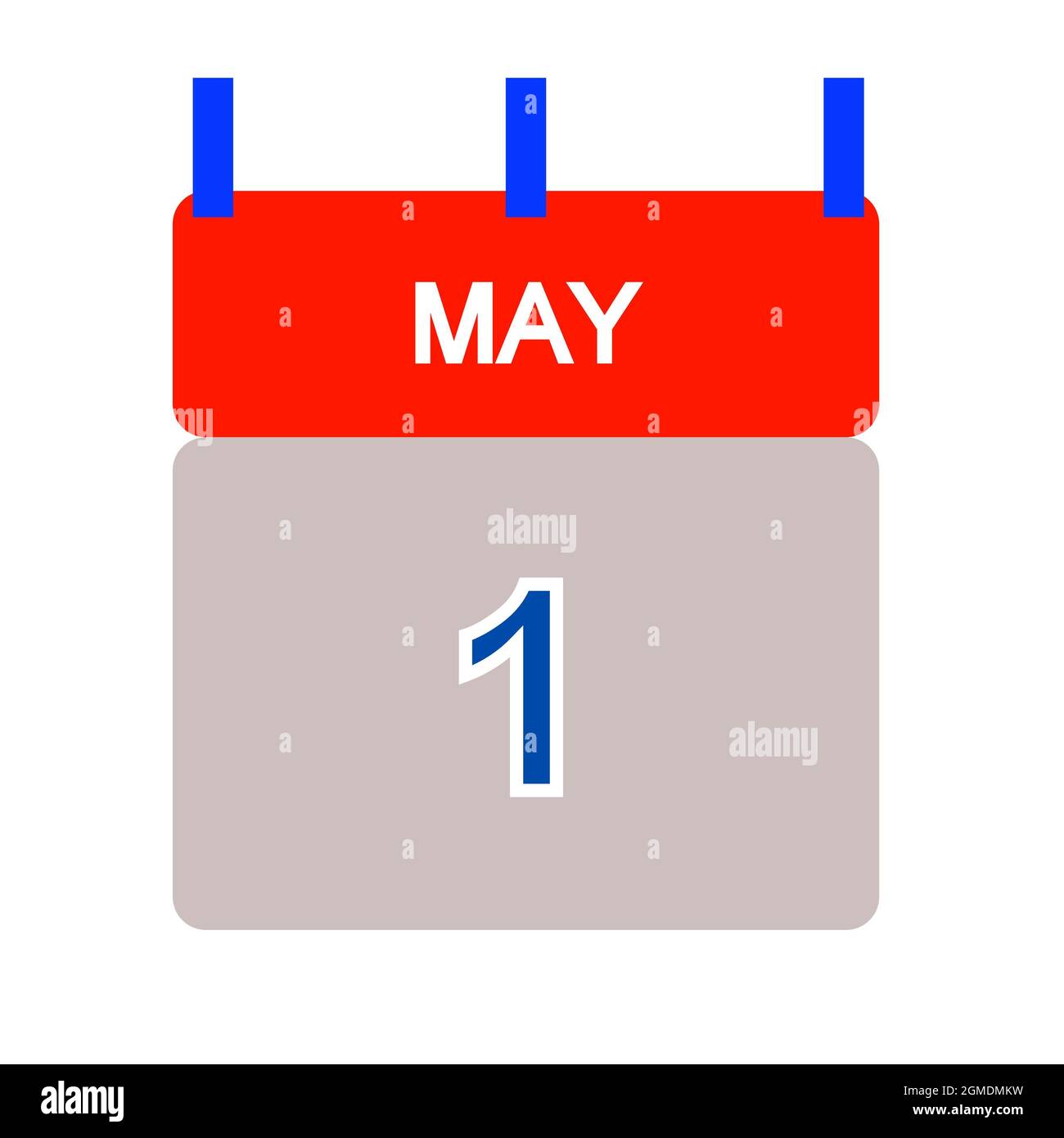 calendar tab with May 1 - illustration Stock Photo - Alamy