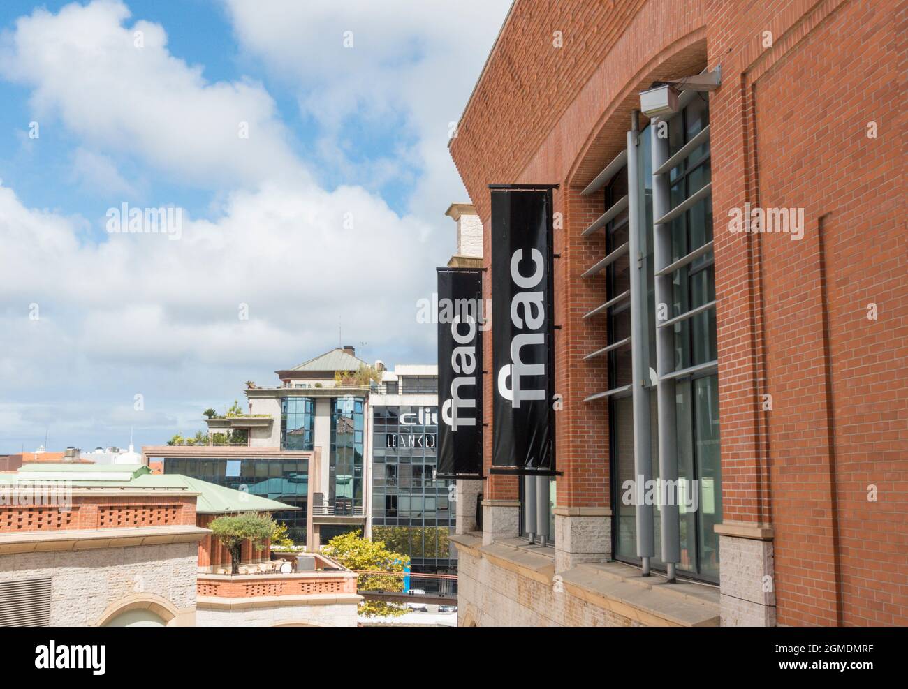 Fnac banners, at Forum Aveiro, retail complex, Aveiro, Portugal Stock ...