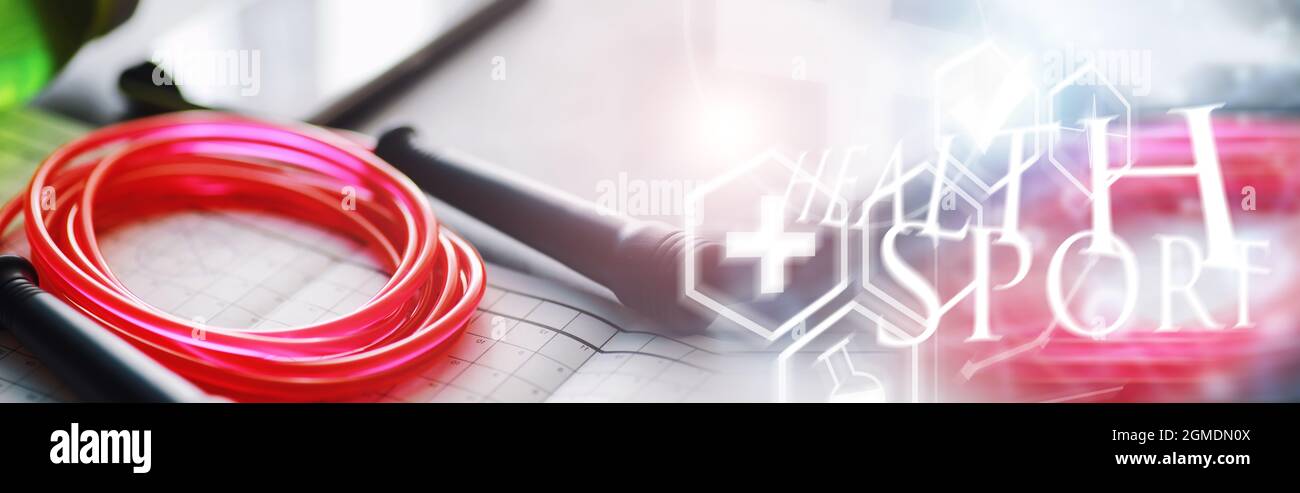 Jump rope. Physical education. Sports exercise equipment. Rope ...