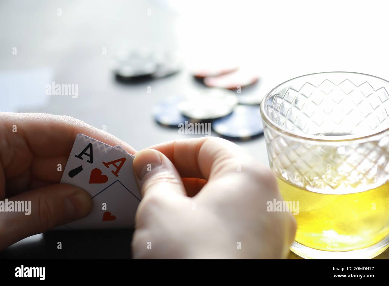 Gambling Card games for money. Texas Hold'em Poker. Cards in hand ...