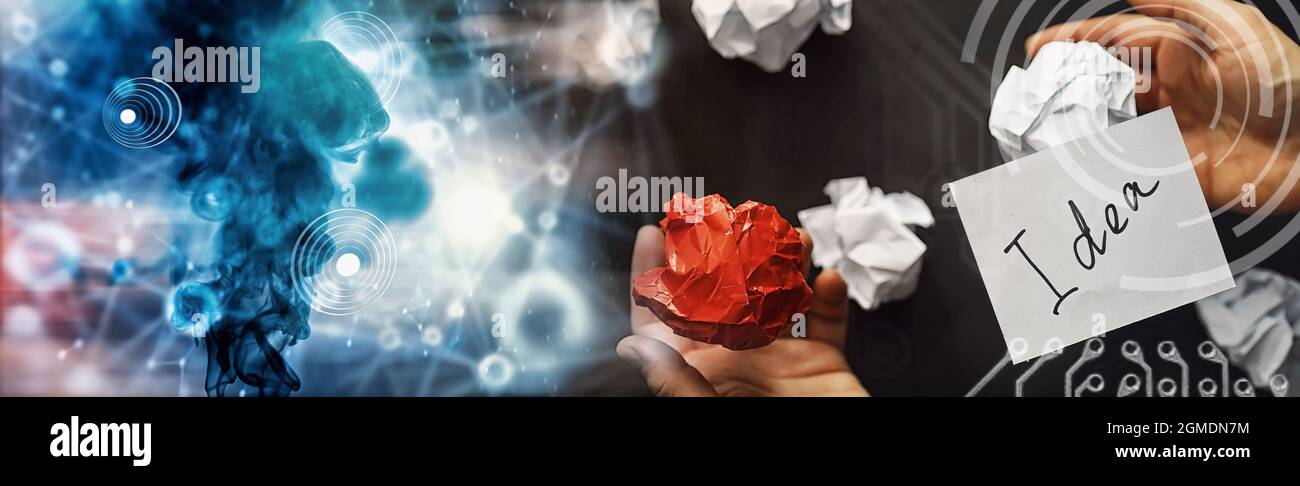 Colored pieces of paper. The concept of creativity and formation of ...