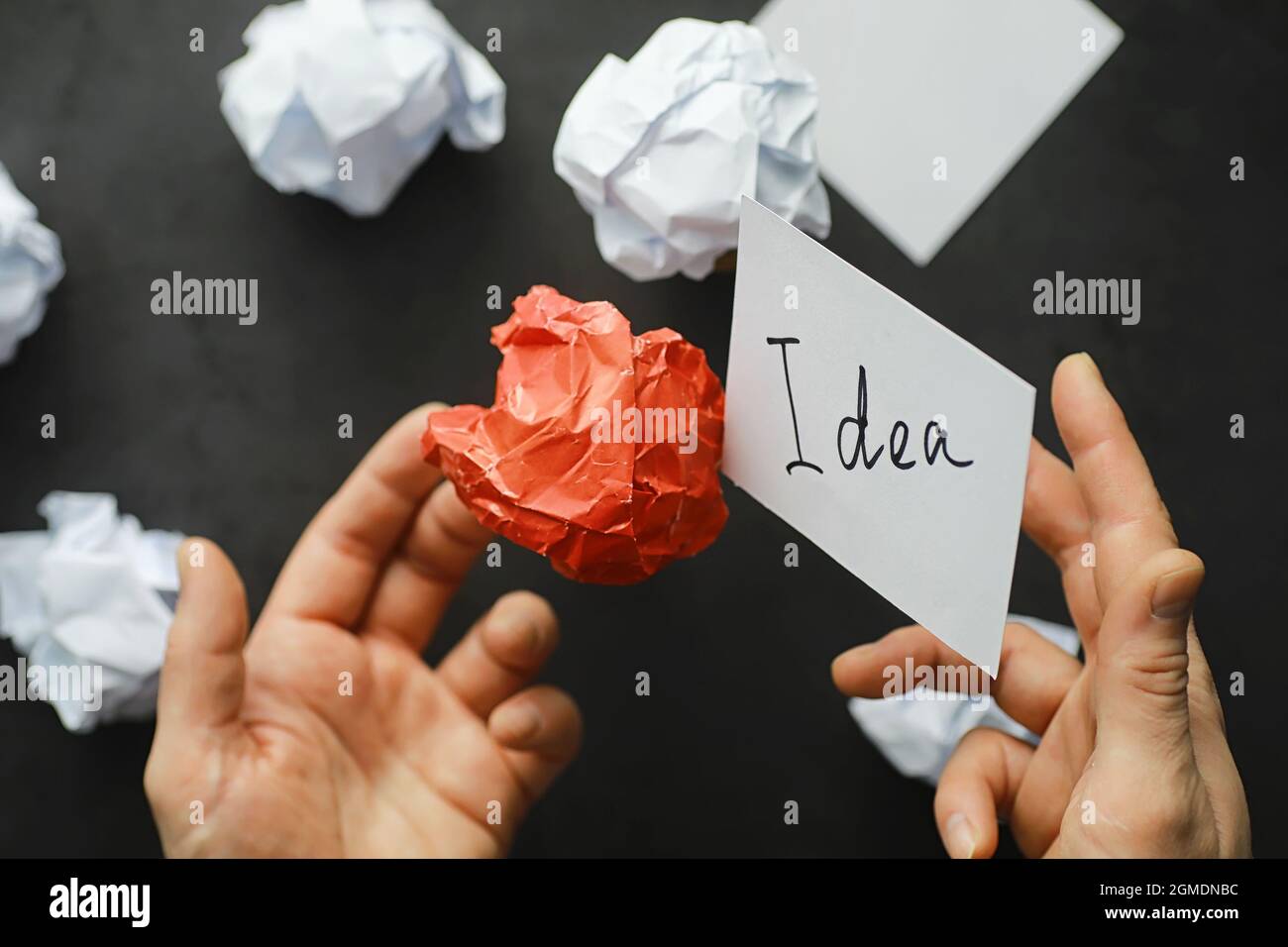 Colored pieces of paper. The concept of creativity and formation of ...