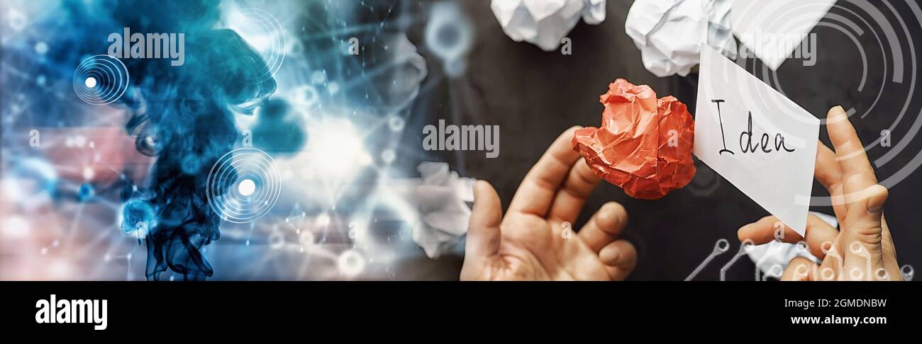 Colored pieces of paper. The concept of creativity and formation of ...