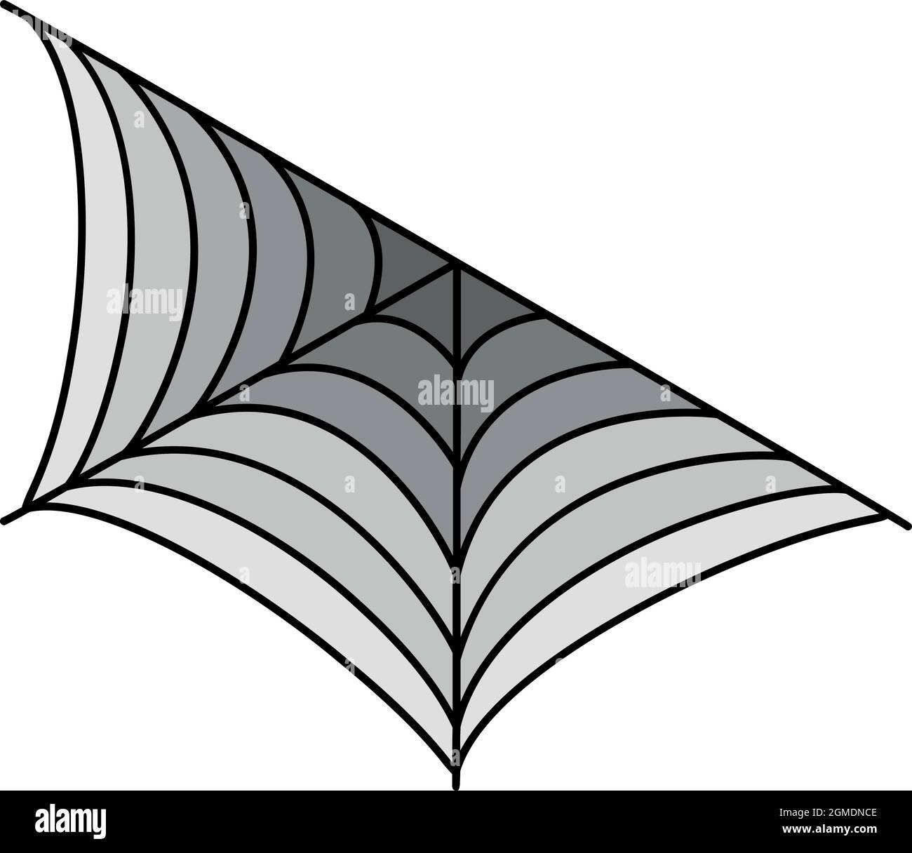 Wall spider web icon. Outline wall spider web vector icon color flat ...