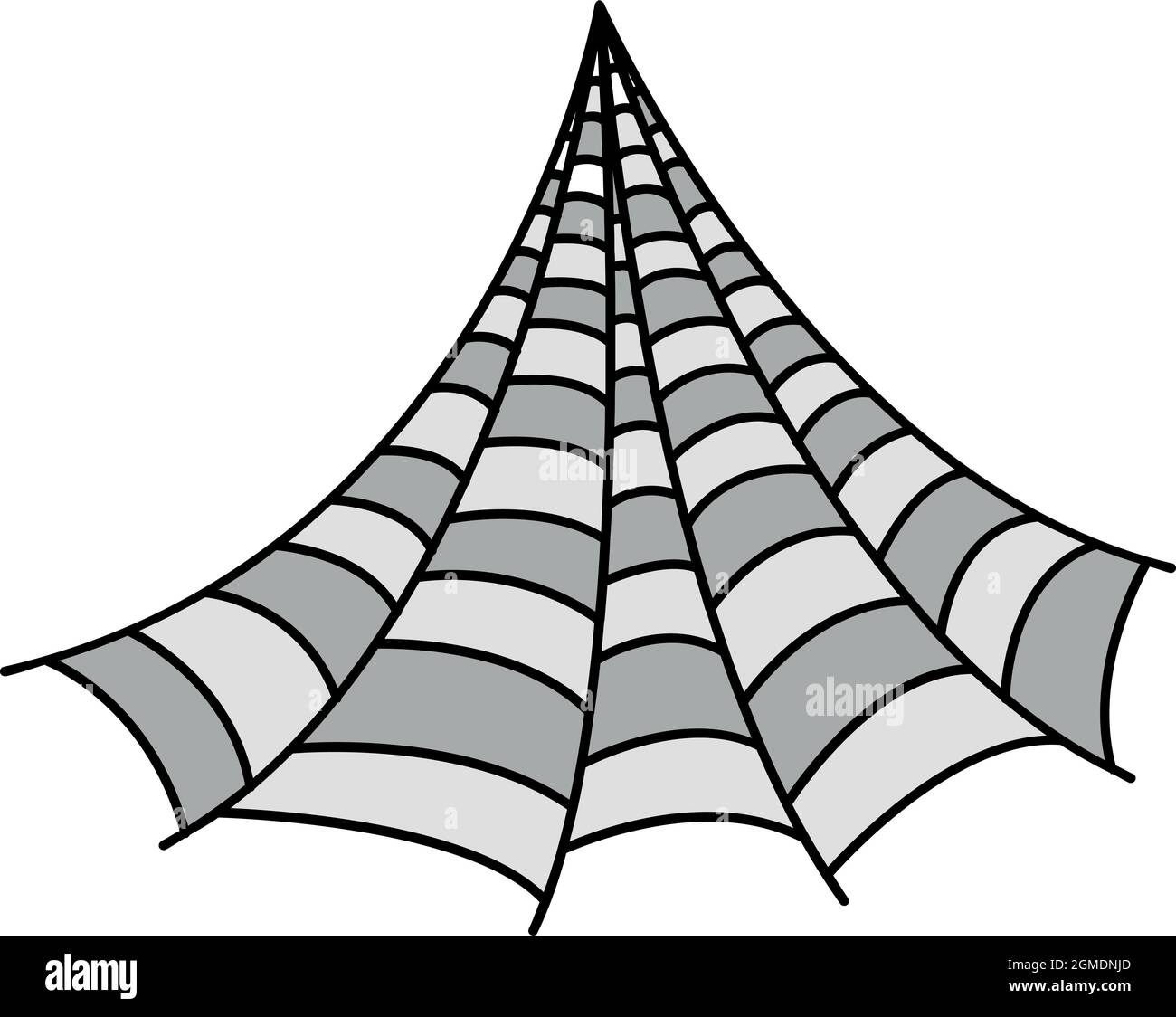 Corner spider web icon. Outline corner spider web vector icon color ...
